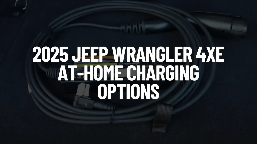 2025 Jeep Wrangler 4xe At-Home Charging Options - Electric Vehicle Geek
